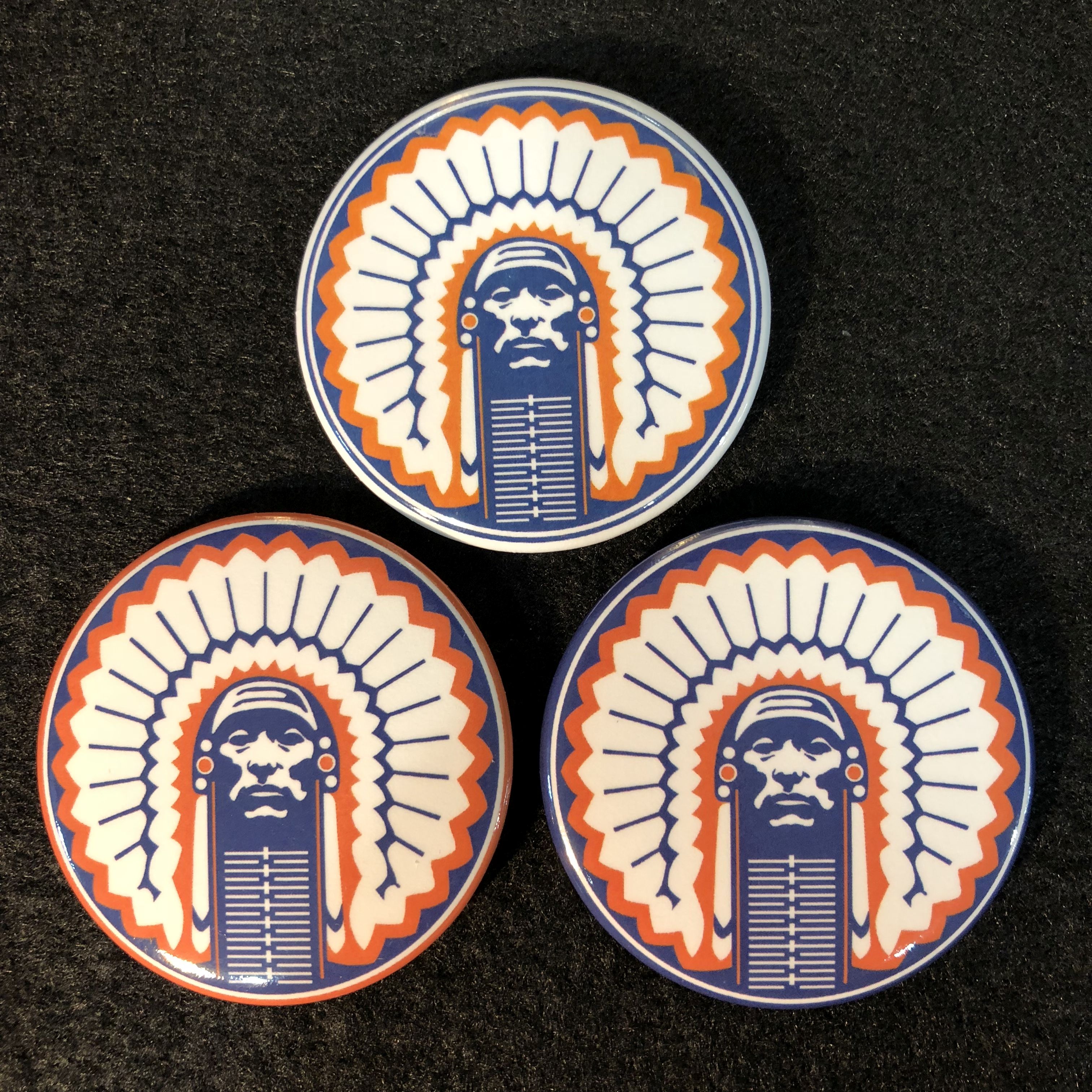 Fighting Illini Chief Illiniwek Set of 3 - 2.25" Buttons | eBay